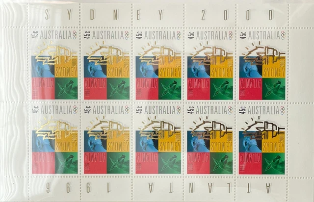 AUSTRALIA 1996 ATLANTA/SYDNEY Torch Handover (Mini-Sheet Post Office ...