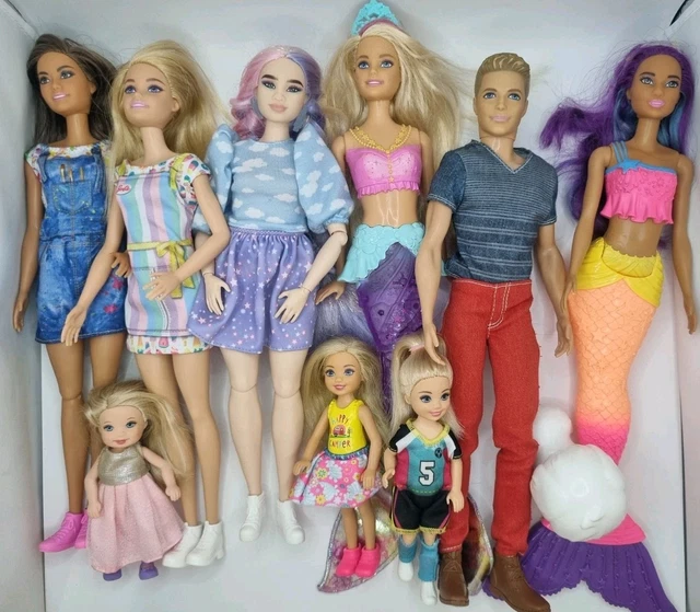 MODERN MATTEL BARBIE Bundle - Lot Of 5 Dressed Barbie Dolls ...