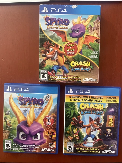 SPYRO + CRASH Game Bundle - Spyro Reignited & Crash Bandicoot Trilogy ...