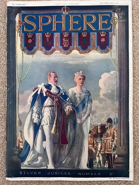 RARE ORIGINAL VINTAGE The Sphere Magazine May 4th 1935 Silver Jubilee ...