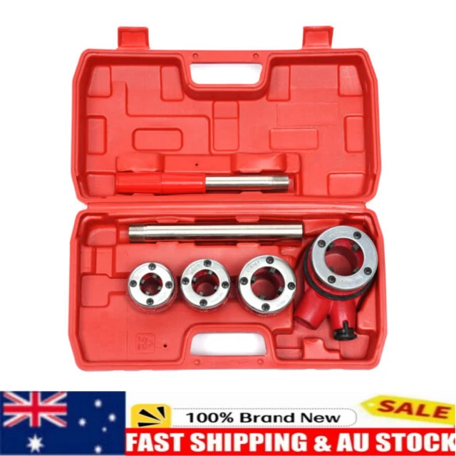 PIPE THREADER BSPT Ratchet Die Stock W/4 Dies 1/2", 3/4", 1", 1-1/4 ...