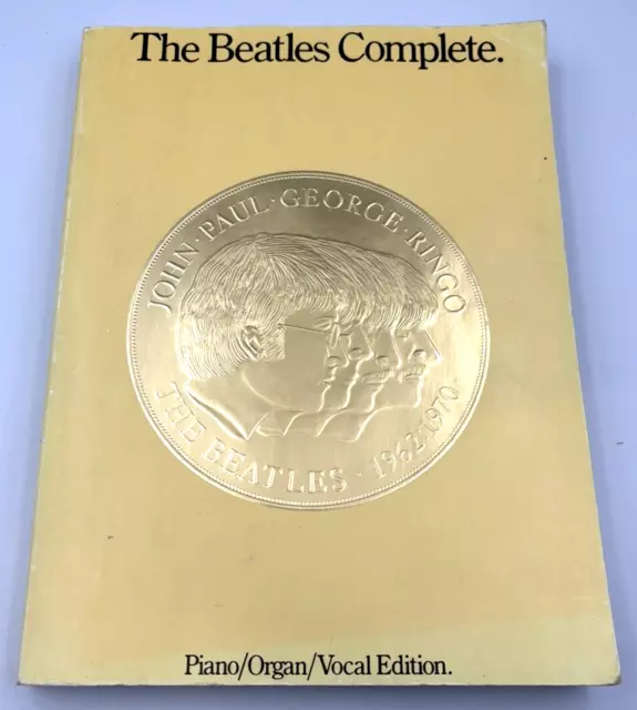 THE BEATLES COMPLETE Piano/Organ/Vocal Edition Sheet Music Book 203 ...
