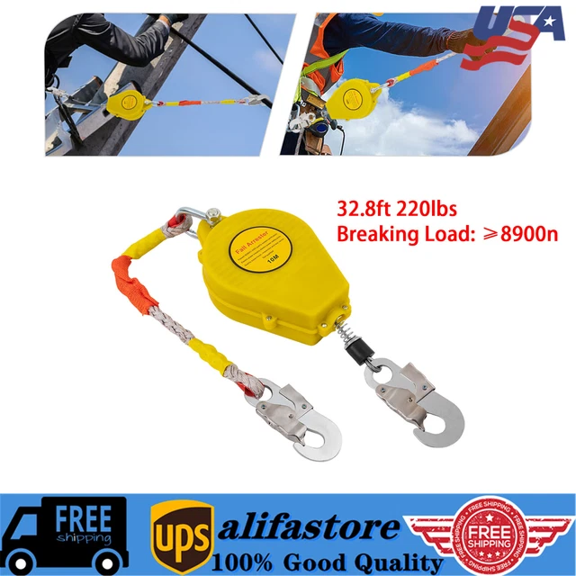 FALL ARRESTER DOUBLE Disc Brake System Fall Protection Self Retracting ...