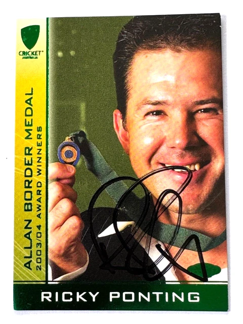 AUSTRALIAN CRICKETER RICKY Ponting Signed 2004 Select Trading Card $14. ...