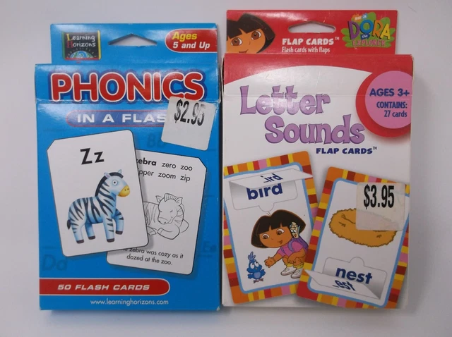 DORA THE EXPLORER Letter Sounds Flap Playing Cards and Phonics in a ...