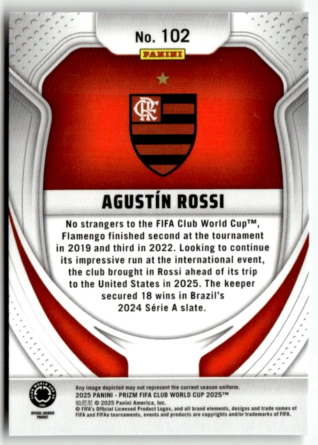 2025 PANINI PRIZM Club World Cup N º 102 Agustin Rossi Rookie EUR 1,36 ...
