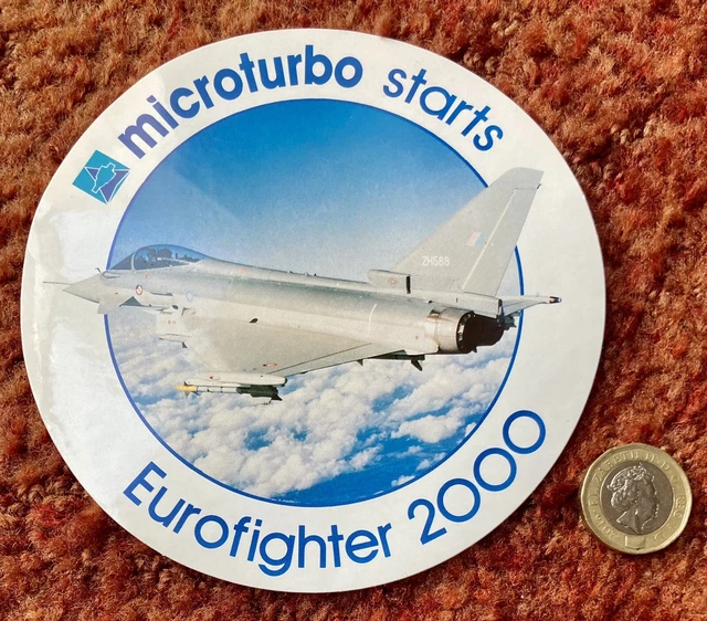 VINTAGE MILITARY AIRCRAFT / Aviation Sticker - Microturbo - Eurofighter ...