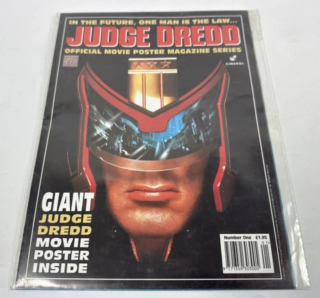 JUDGE DREDD OFFICIAL Film Movie Poster Magazine No.#1 1995 Sylvester ...