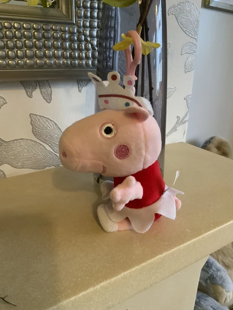 PEPPA PIG BAG Clip Wearing Crown Soft Toy Kids Keyring £2.99 - PicClick UK