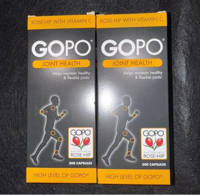 2 X 200 Capsules GOPO Joint Health Rose-Hip With Vitamin C 400 Capsules ...