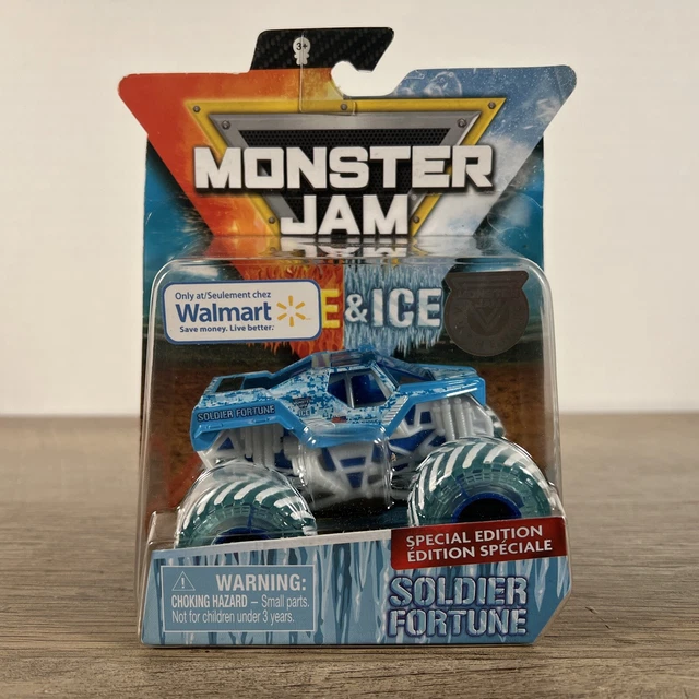 MONSTER JAM TRUCK Fire and Ice Soldier Fortune échelle 1/64 Walmart ...