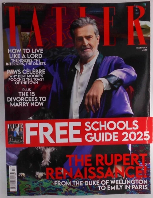 TATLER MAGAZINE UK Oct 2024 Rupert Everett's renaissance + Schools Guide 2025 £10.99 - PicClick UK