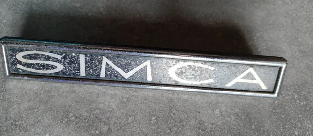 SIMCA SIGLE EMBLÈME logo insigne monogramme de carrosserie en aluminium ...