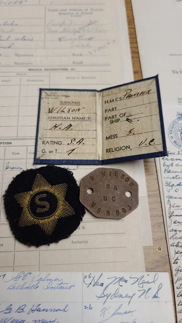 CANADA WW2 RCNVR lot photos documents HMCS Unicorn Cornwallis Stadacona ...