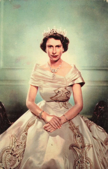 CARTE POSTALE PRINCESSE Elizabeth Alexandra Mary couronnée S.M. la ...