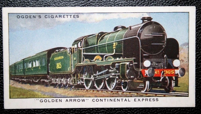 SOUTHERN RAILWAY Golden Arrow Continental Express Vintage 1930's Card ...