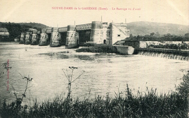 CARTE SAINT PIERRE LA GARENNE Le Barrage vu d'aval à Notre Dame de la ...