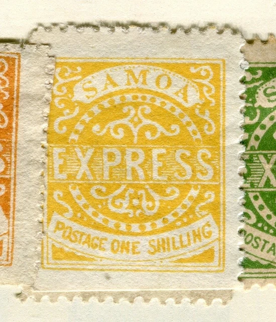 SAMOA; 1870S CLASSIC Local Express type Mint hinged 9d. value £2.00 ...