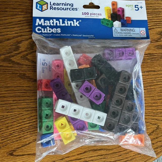 LEARNING RESOURCES MATHLINK Cubes, Educational Counting Toy, Set of 100 ...