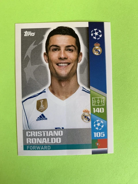 STICKER CRISTIANO RONALDO Real N 20 Champions League 2017-18 Panini New ...