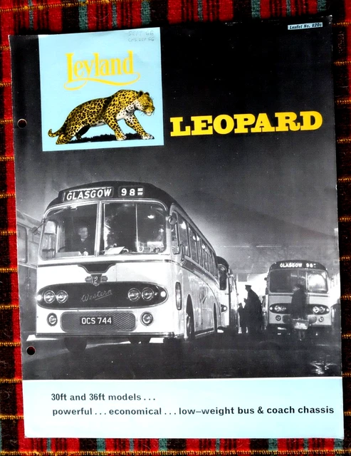 LEYLAND LEOPARD BUS / COACH SALES BROCHURE 1966. Photo Western SMT ...