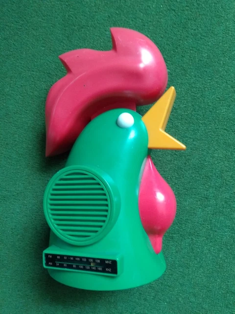 VINTAGE KELLOGGS COLLECTIBLE Cockerel Head FM/ AM Radio Wake Up ...