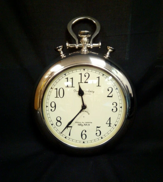 GIANT POCKET WATCH Style Wall Clock by Daniel & Ashley Clock Company £ ...