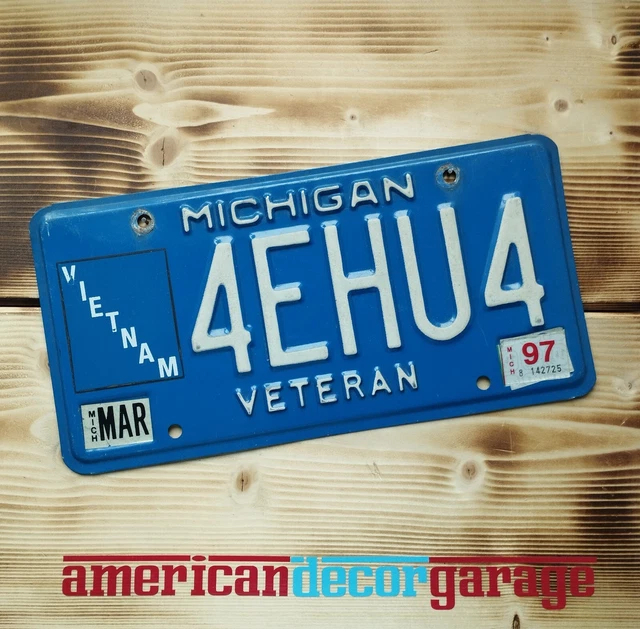 **USA NUMMERNSCHILD/KENNZEICHEN/LICENSE PLATE/MILITARY*MICHIGAN Vietnam ...