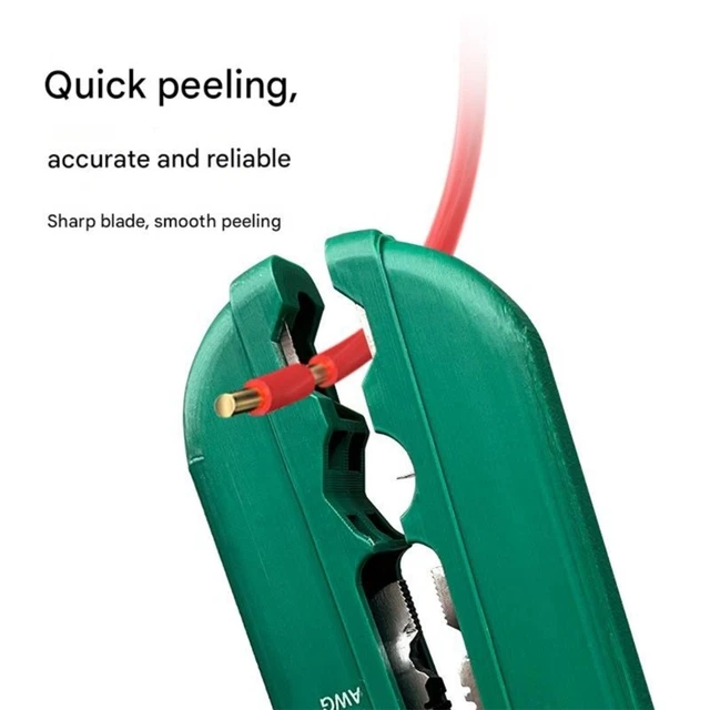 ERGONOMIC WIRE STRIPPER Cutter Integrates Crimper Clamp Splitters ...