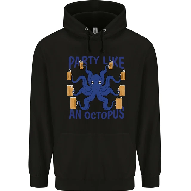 BIER PARTY OCTOPUS Scuba Tauchen Diver Lustig Herren Kapuzenpullover ...