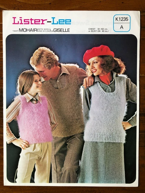 LEE TARGET K1235 vintage / retro knitting pattern adult child ...