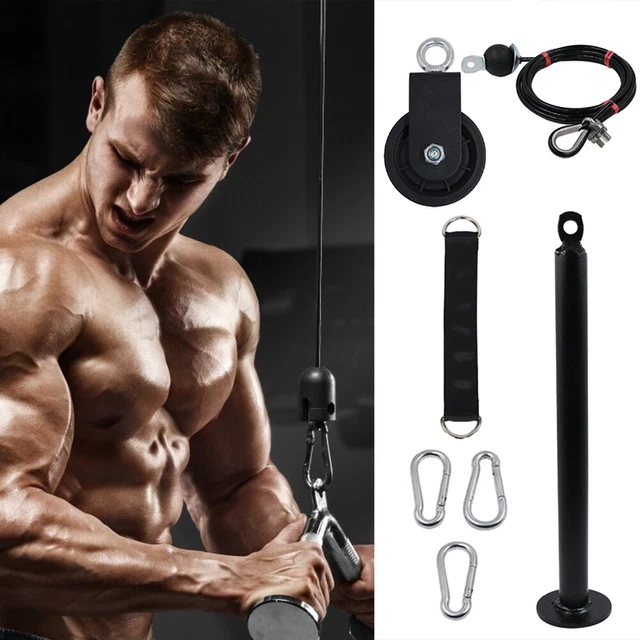 EXERCISE ROPE BAR Chest Attachments for Pull Downs Biceps Curl Forearm ...