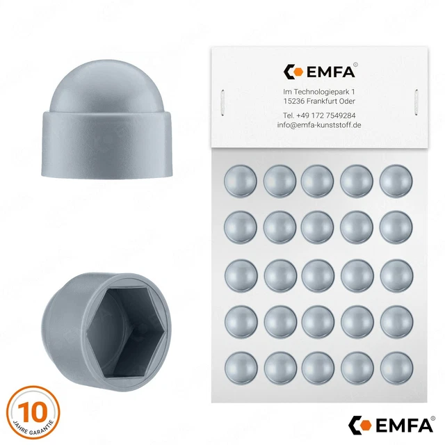 CACHE ÉCROUS M6, M8, M10, M12 cache vis bouchons plastique capuchons 25 ...