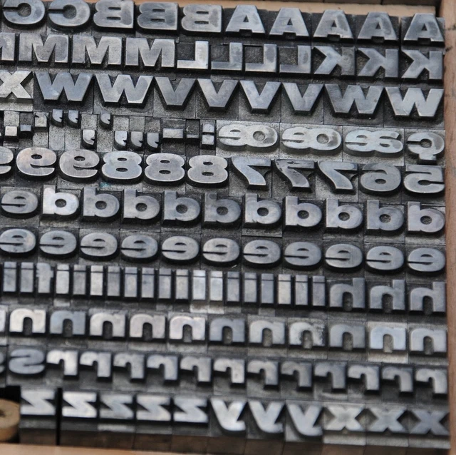 POLICE DE CARACTÈRES plomb lettres typographie imprimerie tampon sans ...