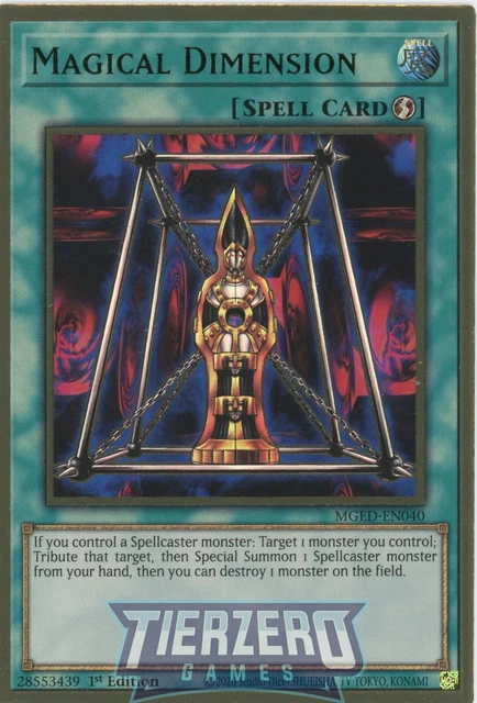 YUGIOH MAGICAL DIMENSION MGED-EN040 Premium Gold Rare 1st Edition Near ...