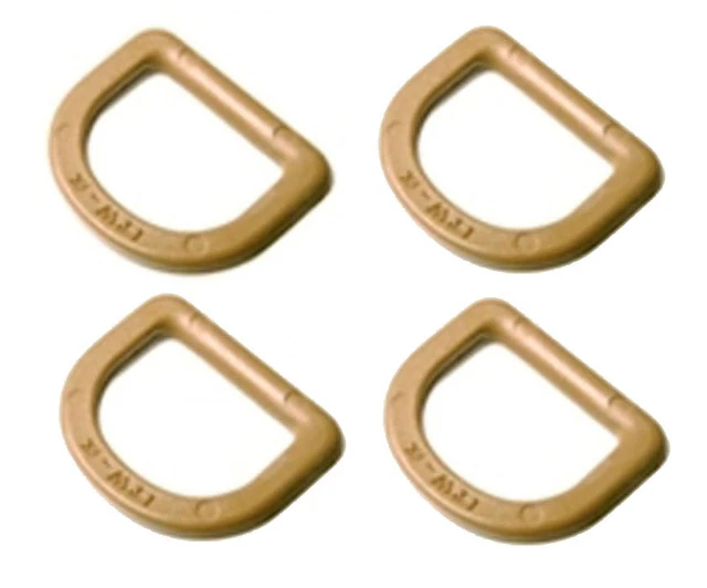 4 X ITW Nexus TAN 499 GhillieTex 25mm D Rings (DIY Tactical Plastics £2 ...