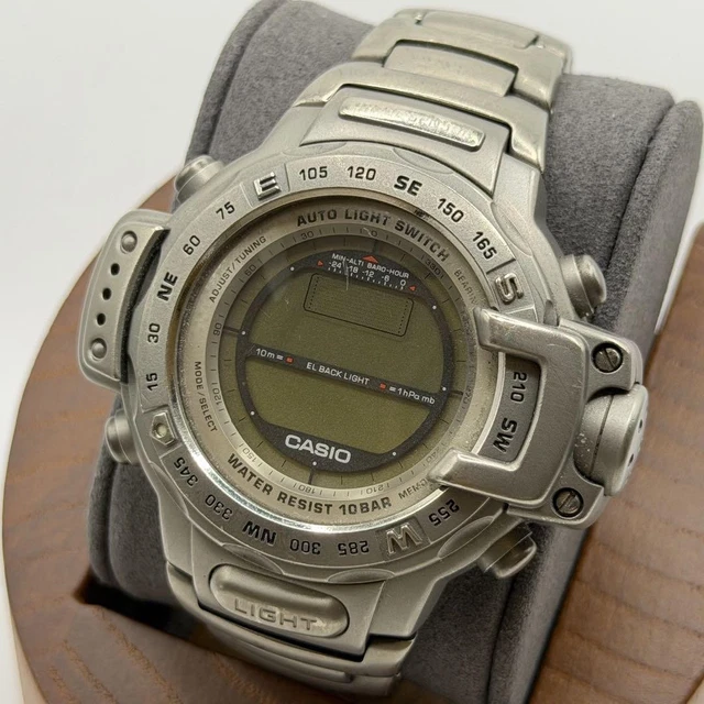 CASIO PRO TREK PRT-4000 Solar Titanium 1998 FULL METAL Sehr guter ...