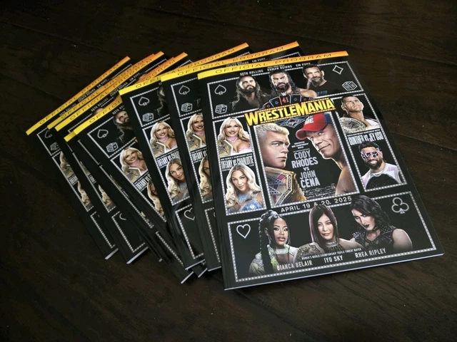 WWE WRESTLEMANIA 41 / HOF 2025 Event Official Program Cena Cody Rhodes ...