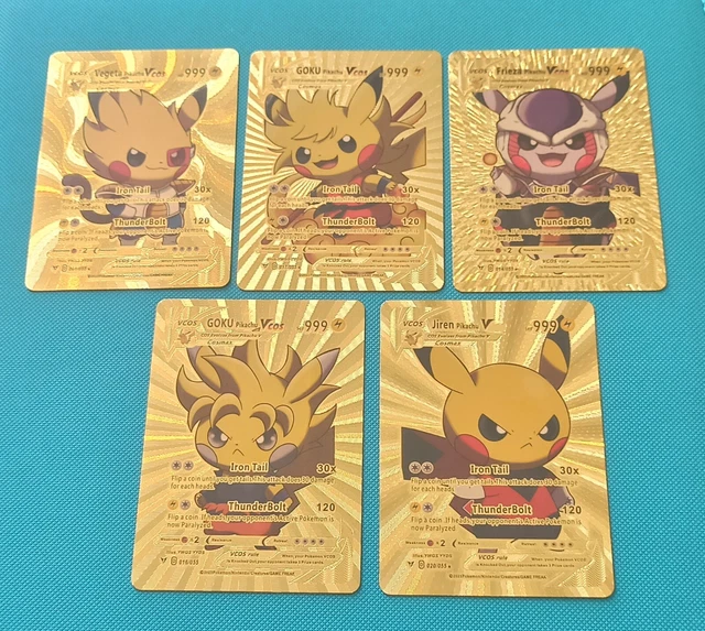 CARTES POKEMON PIKACHU Pika Dragon Ball Z Dbz Holo Prism Manga Anime 1 ...