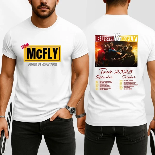 BUSTED 2025 TOUR T-Shirt, Busted Vs McFly Band Concert 2025, Music Fan ...
