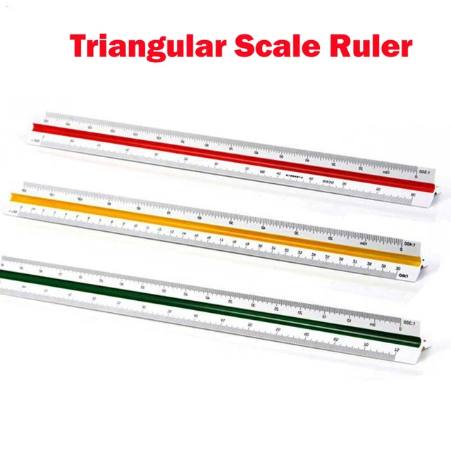 ARCHITECTURAL SCALE RULER Aluminum Architect Scale Triangular Scale ...