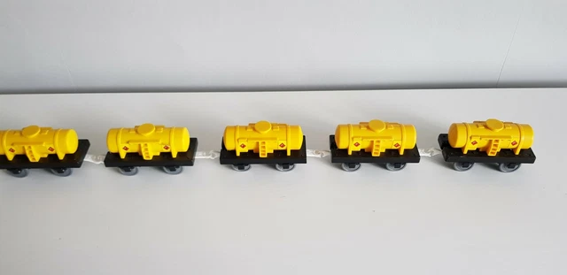5 OIL TANKER wagon trucks Tomy Trackmaster Thomas Tank engine track ...