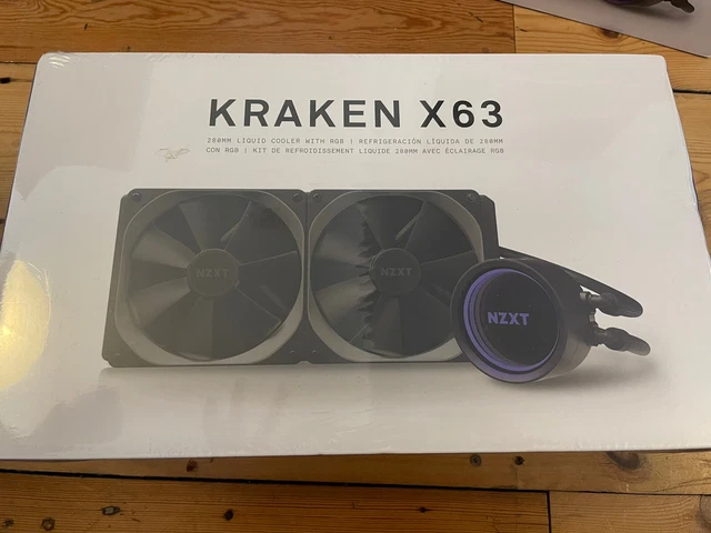 NZXT KRAKEN X63 280mm Liquid Cooler RGB. Infinity Screen CPU Cooler ...