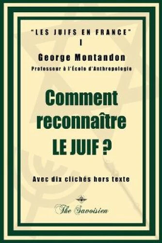 COMMENT RECONNAITRE LE juif ? [French] by George Montandon EUR 15,14 ...
