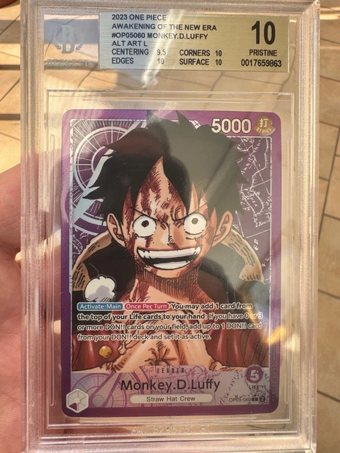 2023 ONE PIECE Monkey D Luffy English Leader Alt Art OP05-060 BGS 10 PRISTINE EUR 81,00 ...