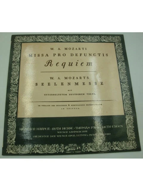 PIERRE COLOMBO/OPÉRA DE VIENNE requiem/seelenmesse MOZART LP Concert ...