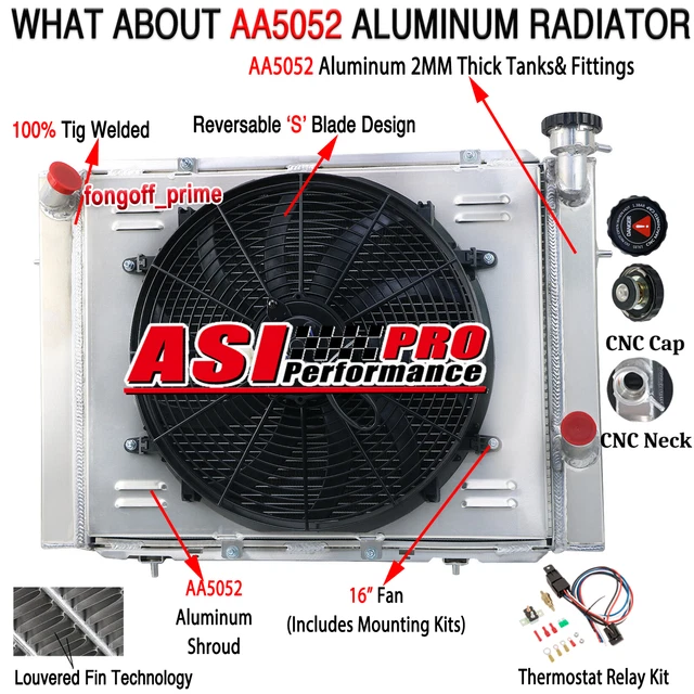 3 ROW RADIATOR Shroud Fan Kits For 1979-1985 80 Holden Commodore VB VC ...