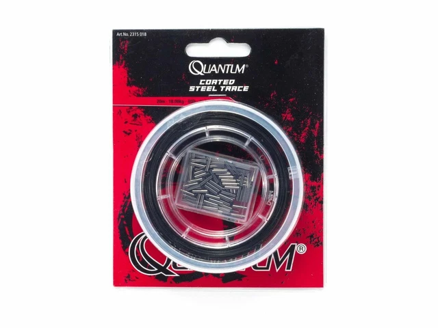 QUANTUM COATED STEEL Trace 18kg, 20m Steel Precursor incl. 100 pcs ...