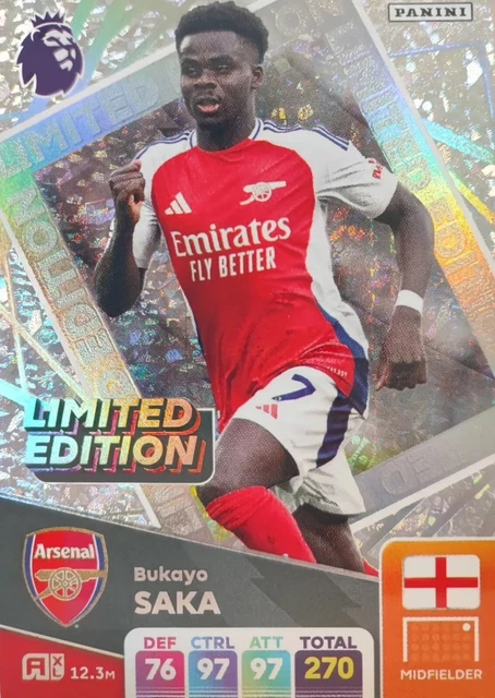 PANINI PREMIER LEAGUE Adrenalyn XL 2025 Bukayo Saka Arsenal Limited Edition Card £1.50 - PicClick UK