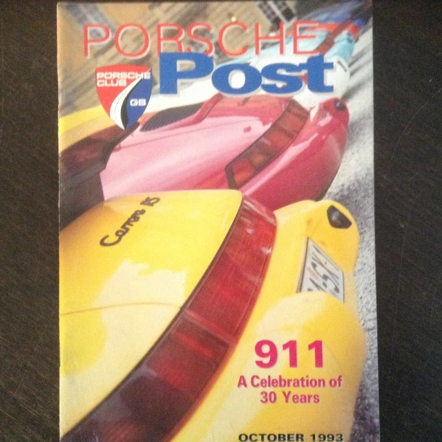 PORSCHE POST MAGAZINE - October 1993 - With Free Post & Packing £3.49 ...